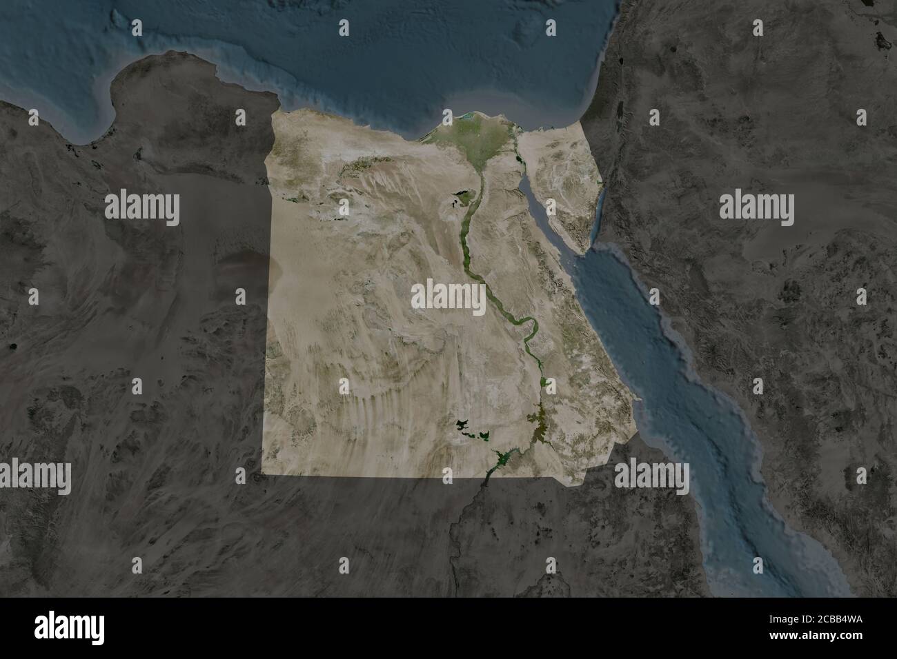 Egypt Map And Satellite Image
