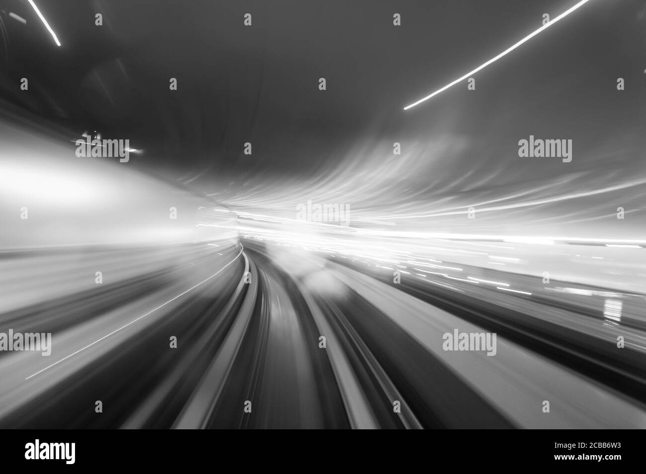 Speed motion in urban highway road tunnel Stock Photo - Alamy