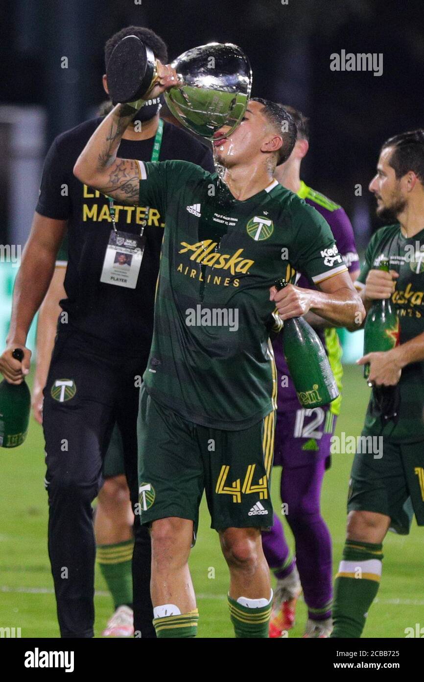 Orlando, Florida, USA. 11th Aug, 2020. Portland Timbers midfielder ...