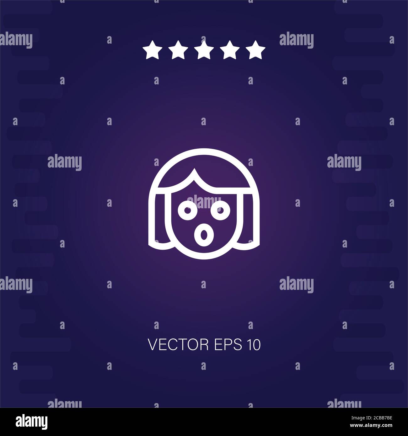 shocked vector icon modern illustration Stock Vector Image & Art - Alamy