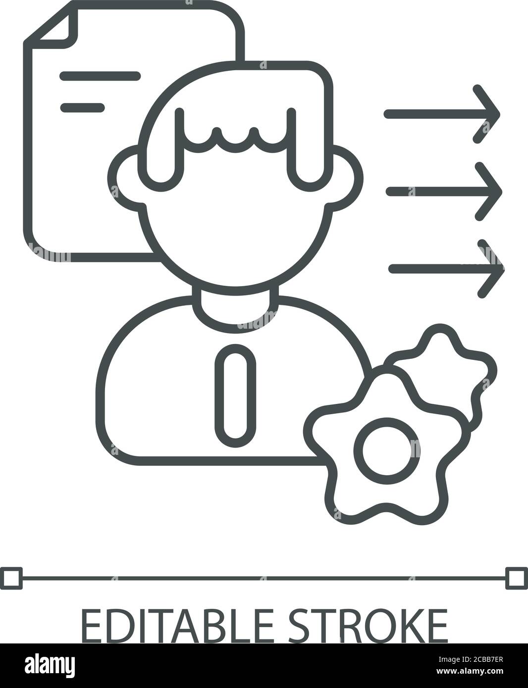 Brevity and clarity linear icon. Professional competence, soft skills ...