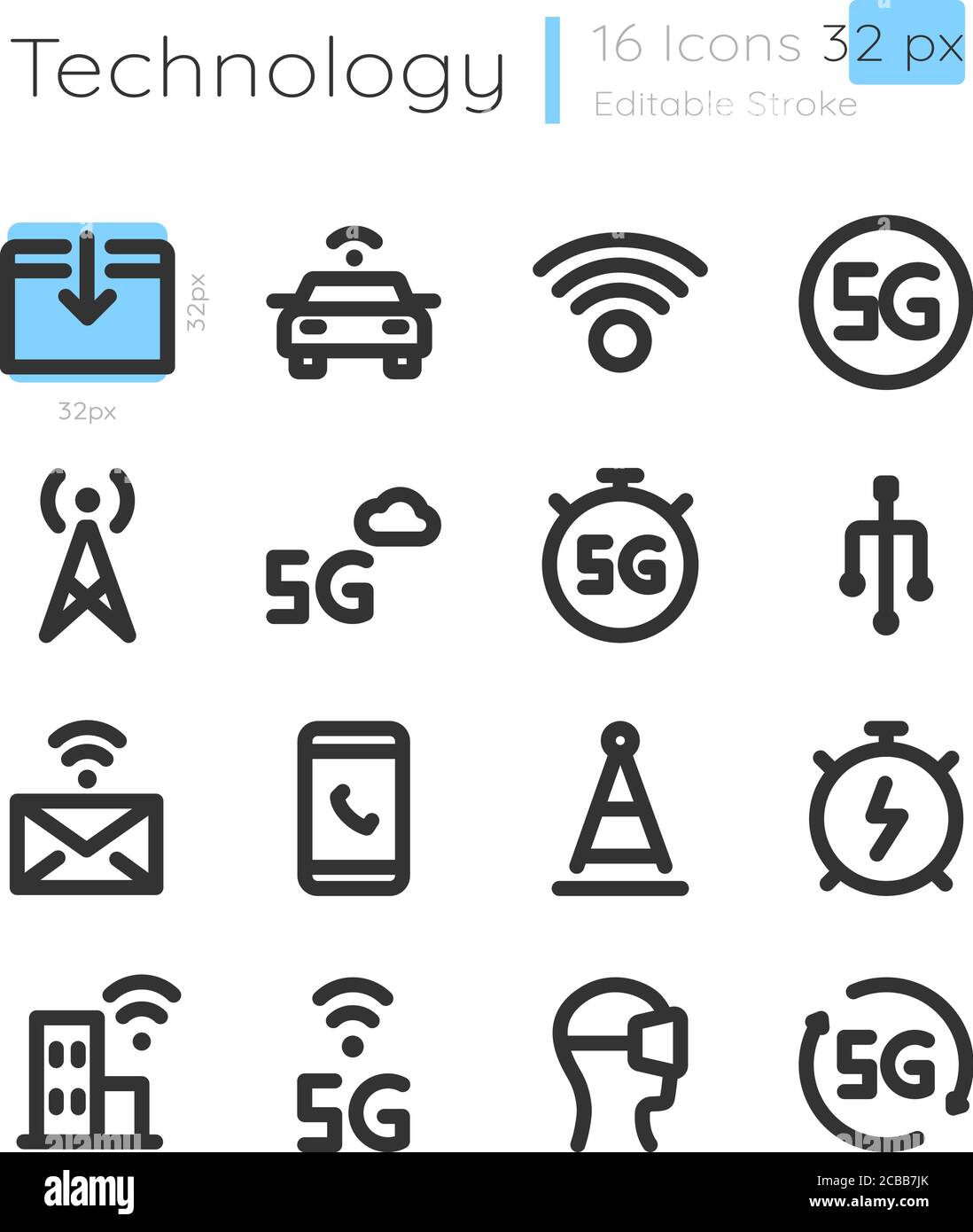 Connection coverage linear icons set. Innovative telecommunication ...