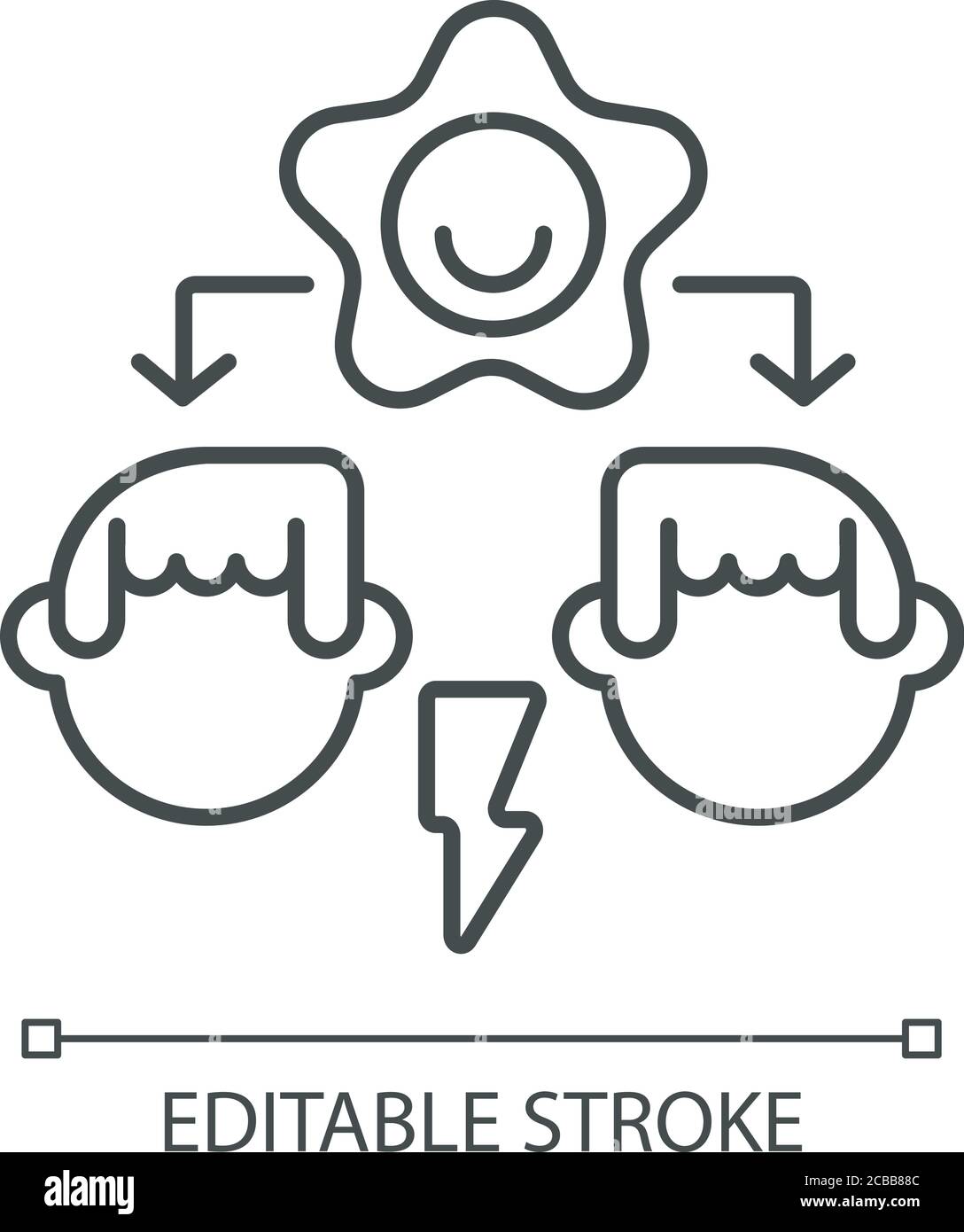 Conflict resolution linear icon. Communication skills, problem solving ...