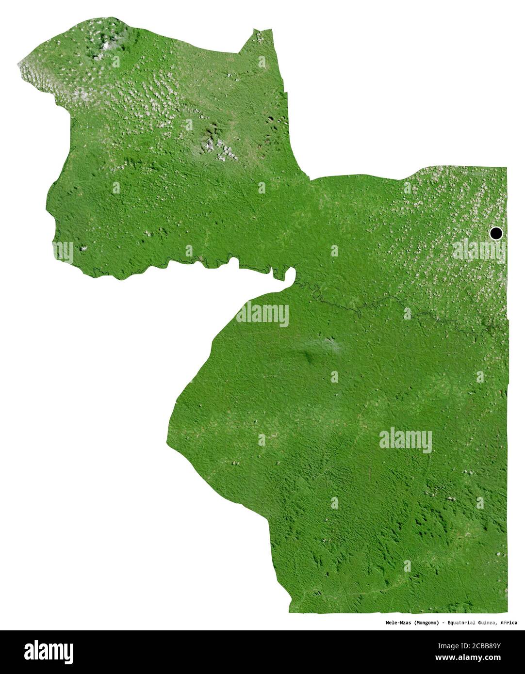Shape of Wele-Nzas, province of Equatorial Guinea, with its capital ...