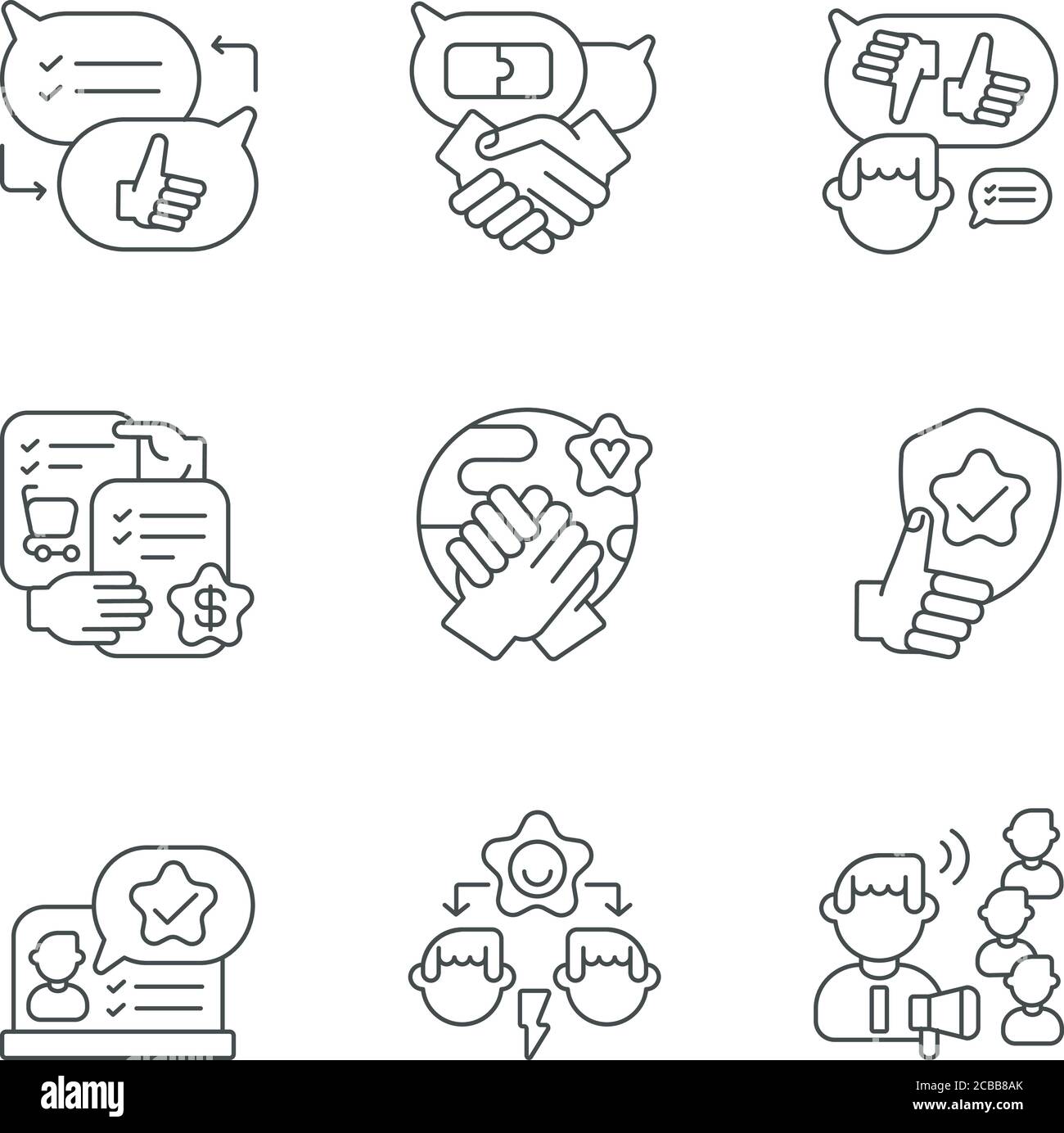 Soft skills linear icons set. Communication competence, self ...