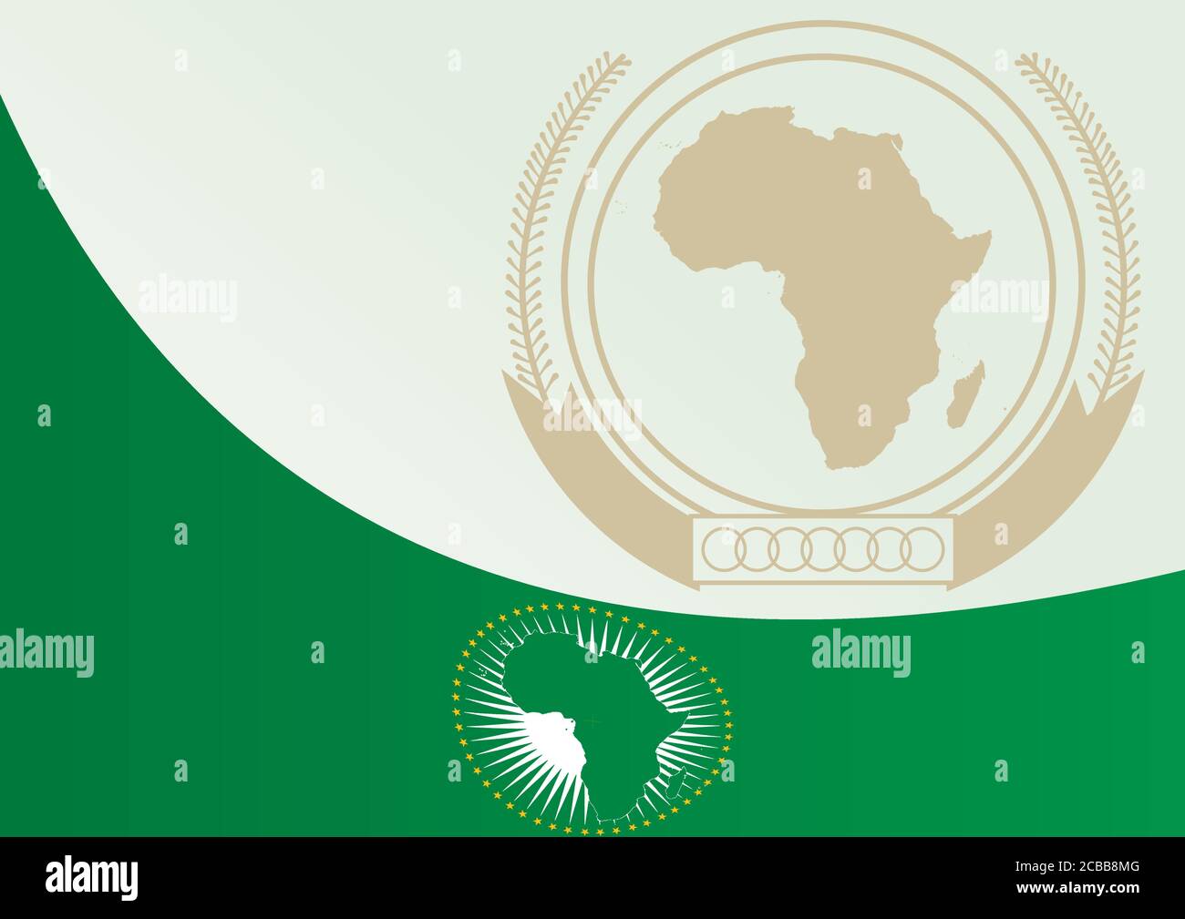 the template for the award with the flag of the African Union. an ...