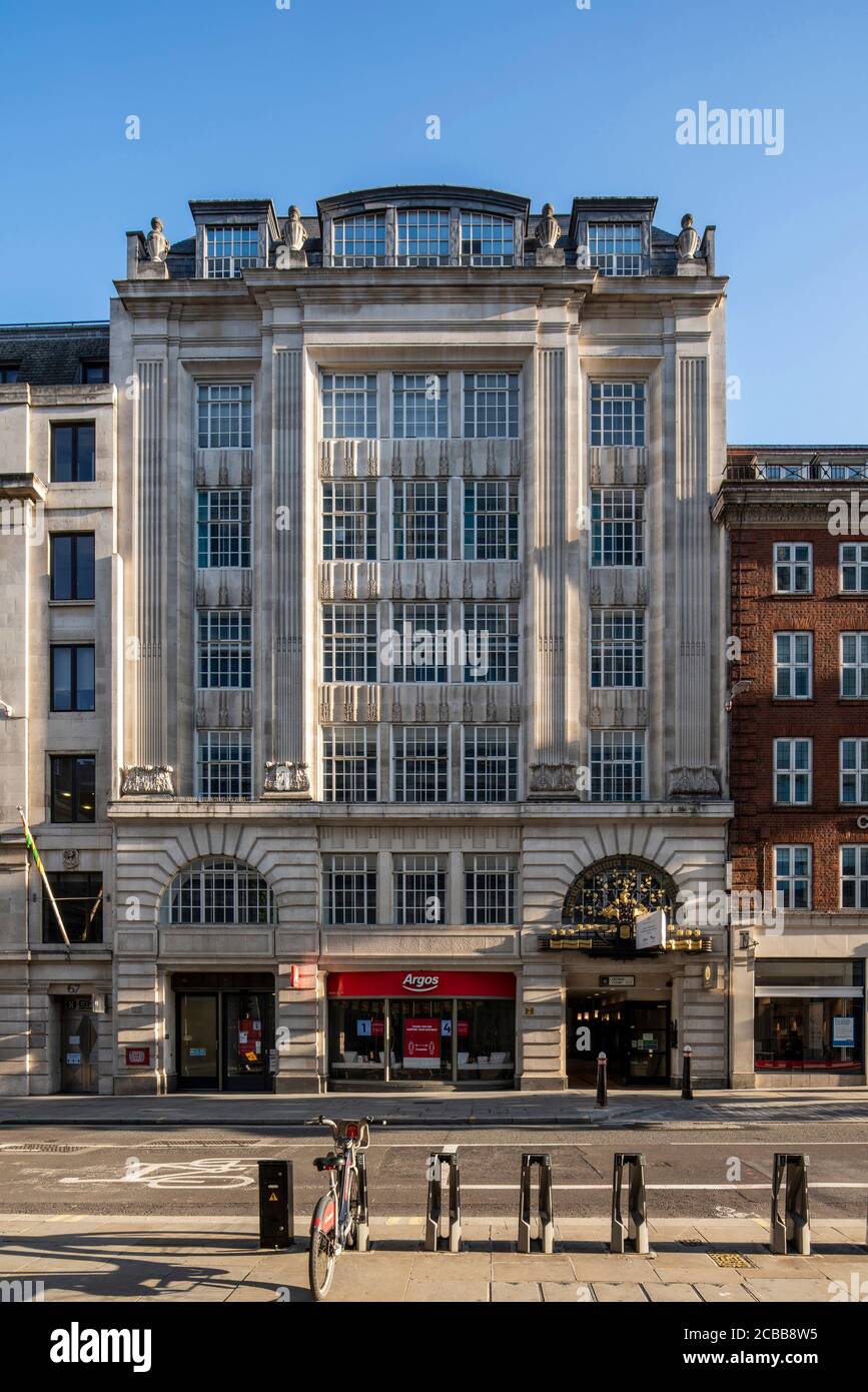 Axial view of 66 Cheapside, former office of British General Insurance ...
