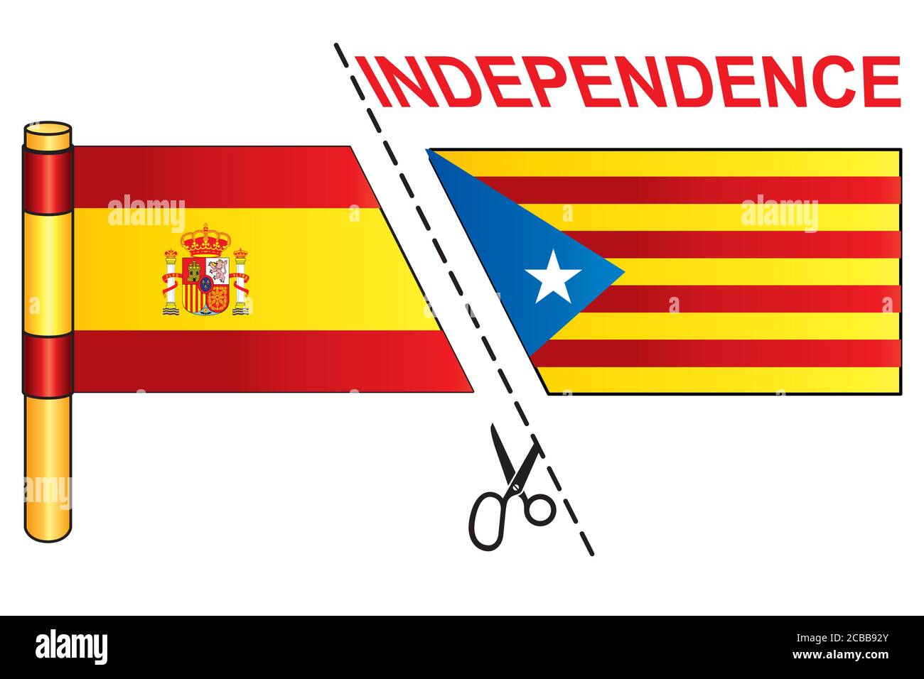 The catalan pro independence flag Stock Vector Images - Alamy