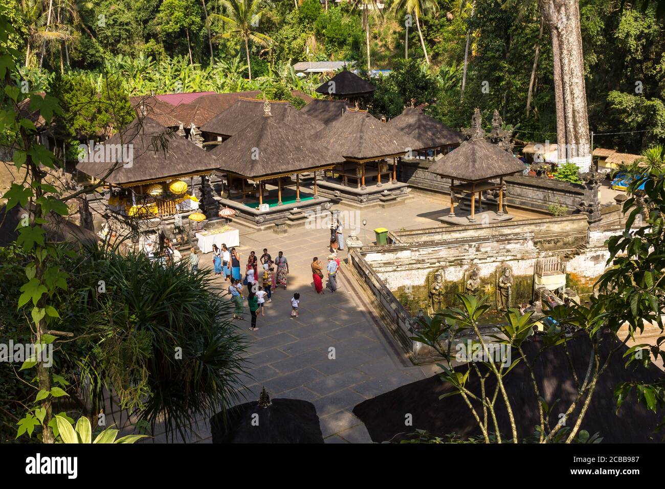 Bali, Indonesia - 30 June, 2019: People walking in the Pura Goa Gajah ...