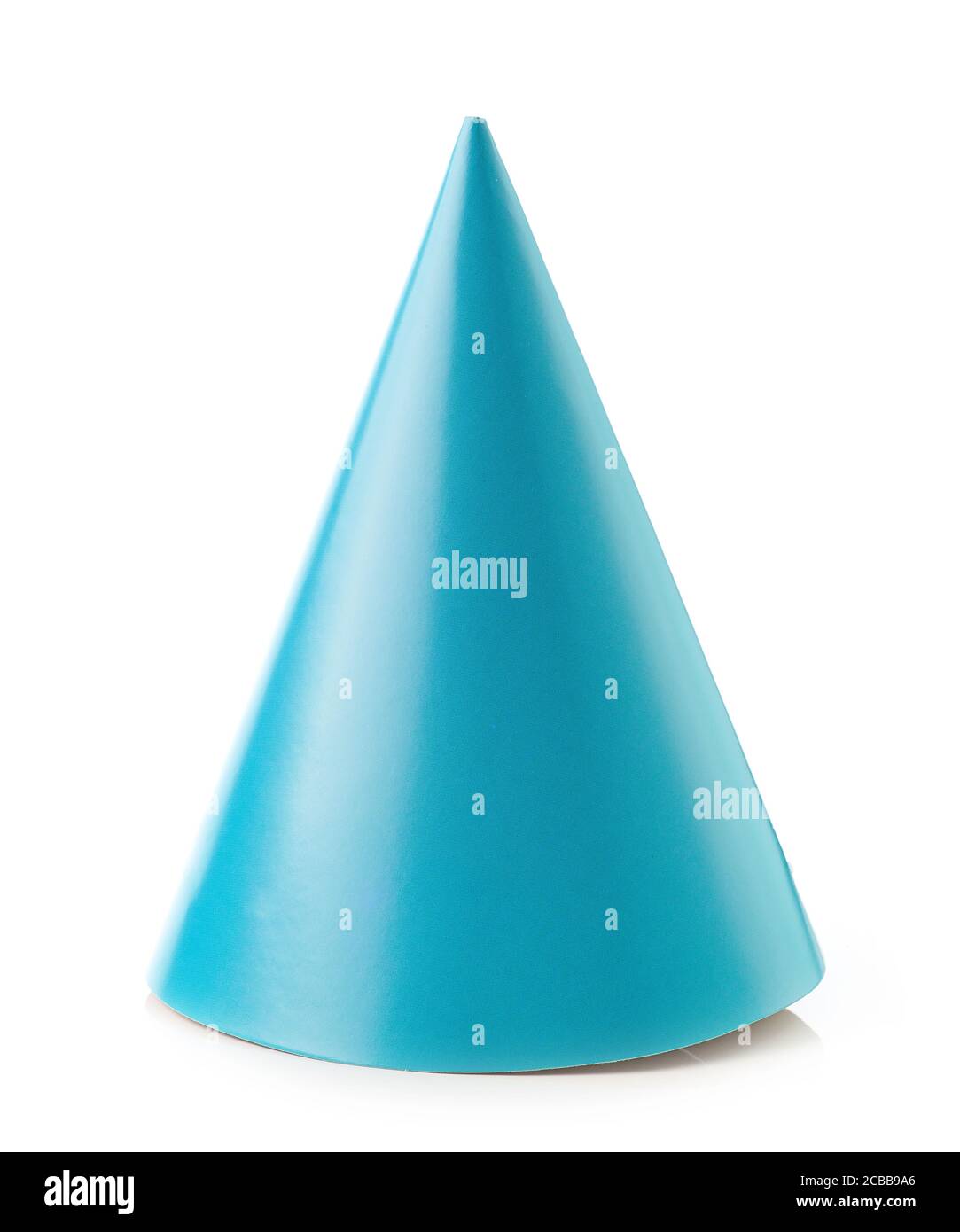 blue paper party hat isolated on white background Stock Photo - Alamy