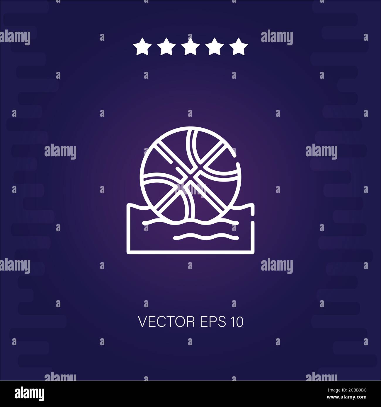 water basketball vector icon modern illustration Stock Vector Image ...