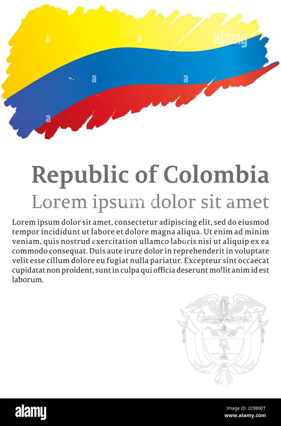 flag of Colombia. Vector template Stock Vector Image & Art - Alamy