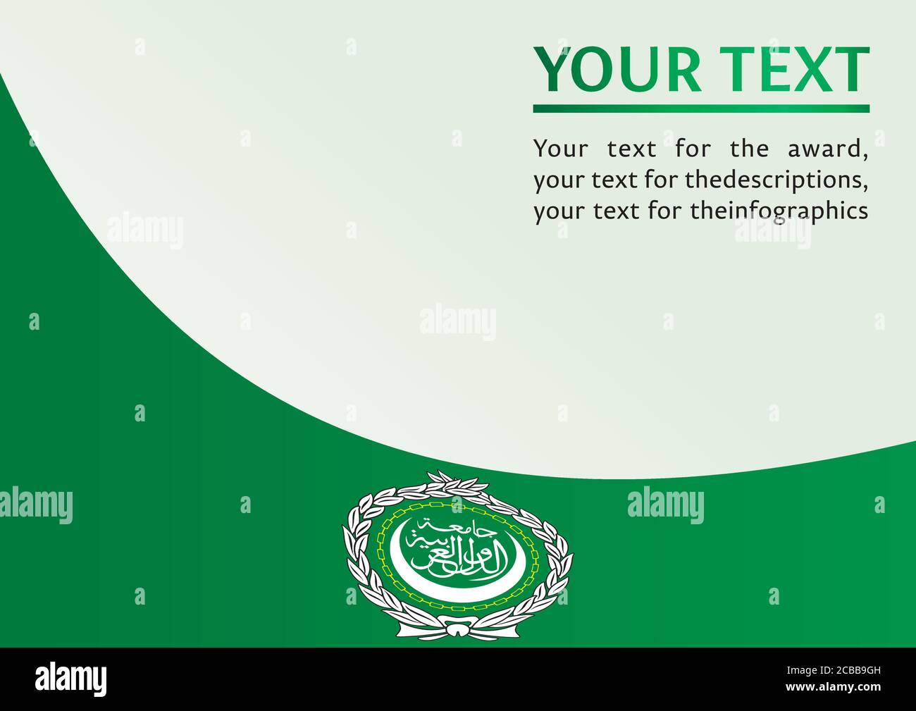 the template for the award, an official document with the Flag of the ...