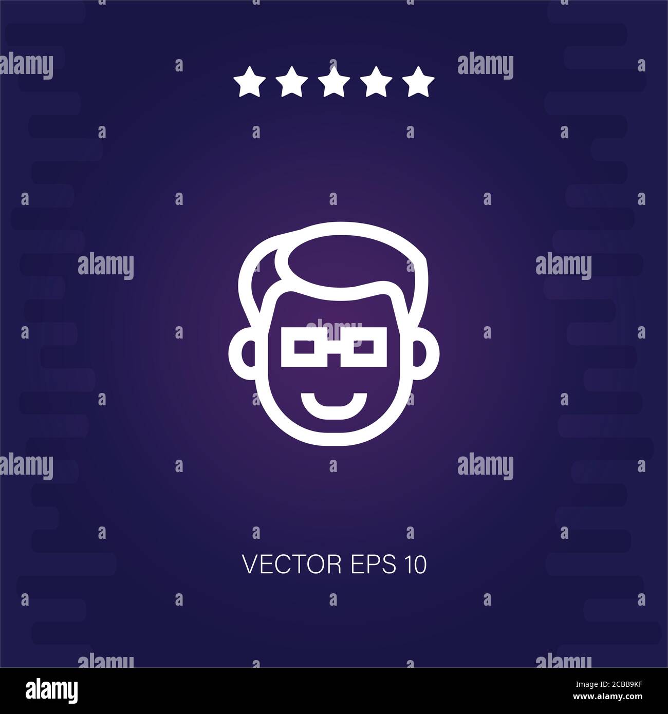 nerd vector icon modern illustration Stock Vector Image & Art - Alamy