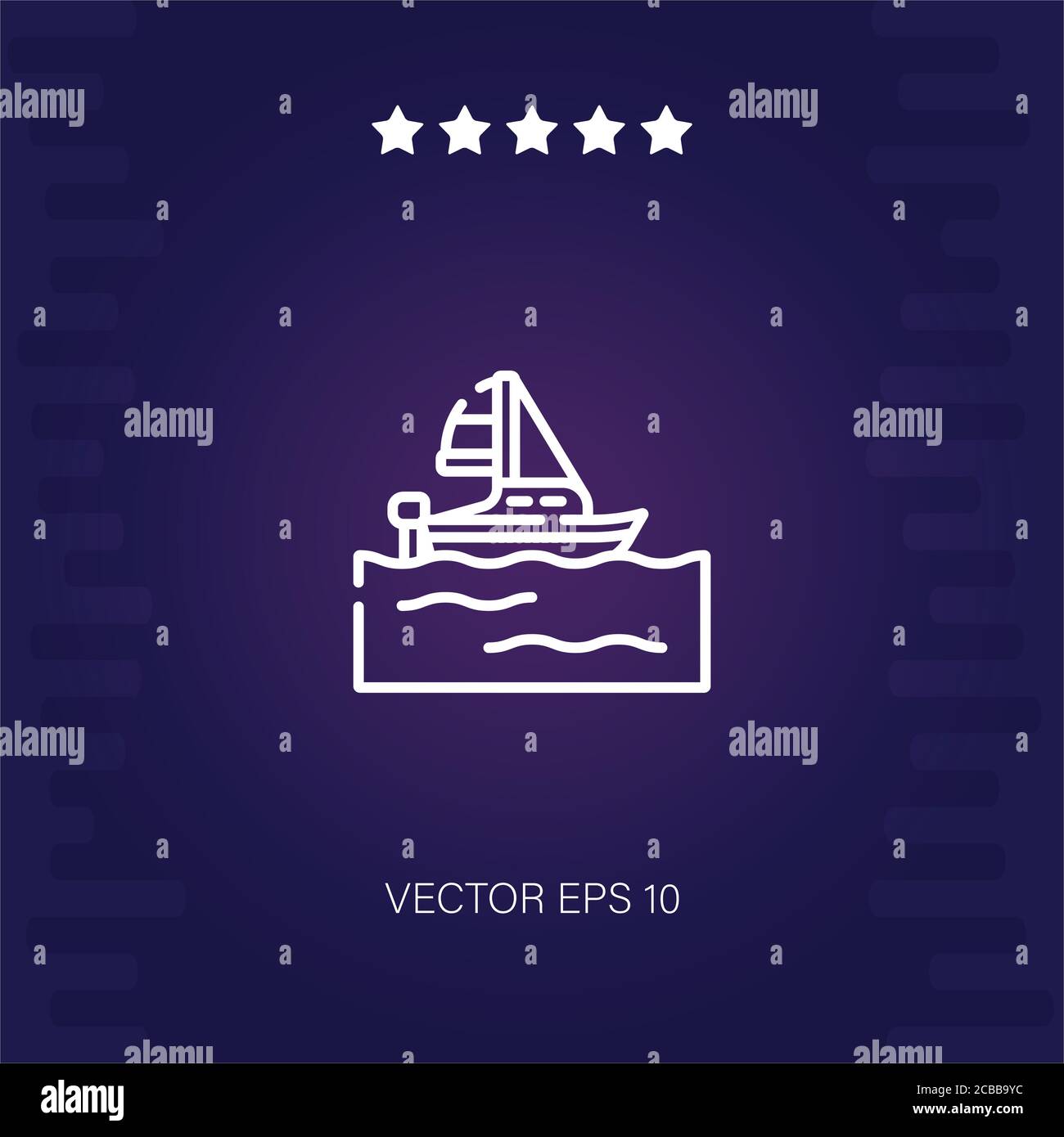 sailboat vector icon modern illustration Stock Vector Image & Art - Alamy