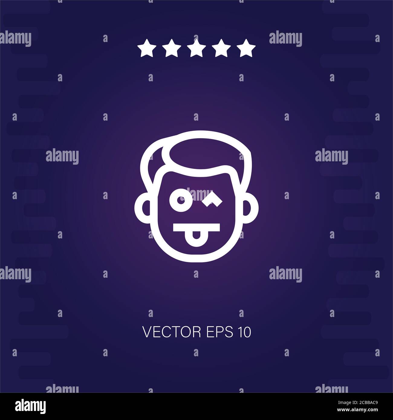 Winking man white background Stock Vector Images - Alamy