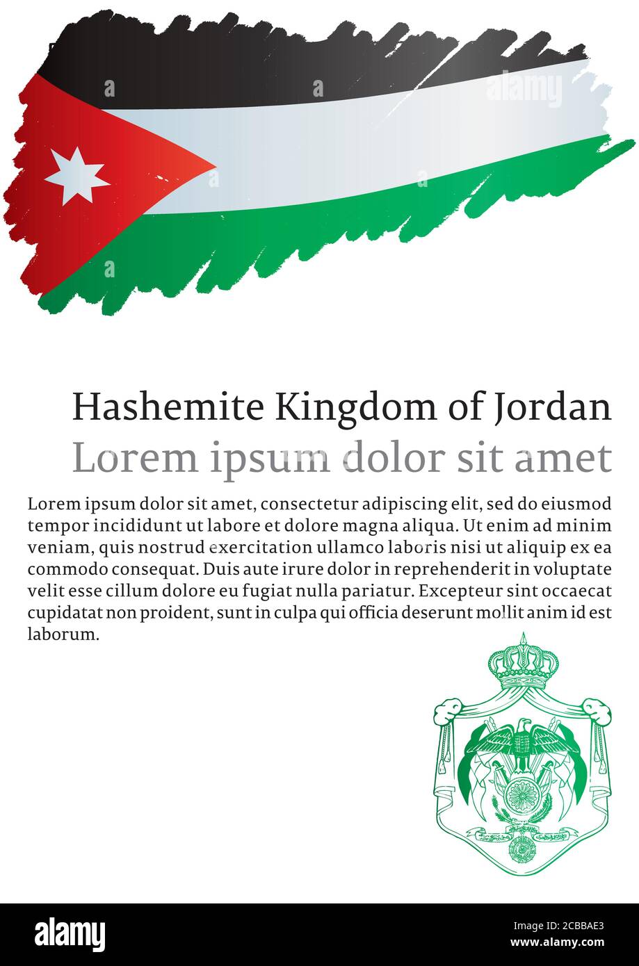 Flag of Jordan. Vector template Stock Vector Image & Art - Alamy