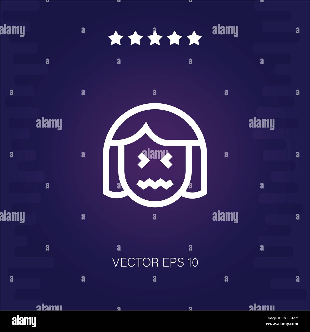 Scared emoji icon outline hi-res stock photography and images - Alamy