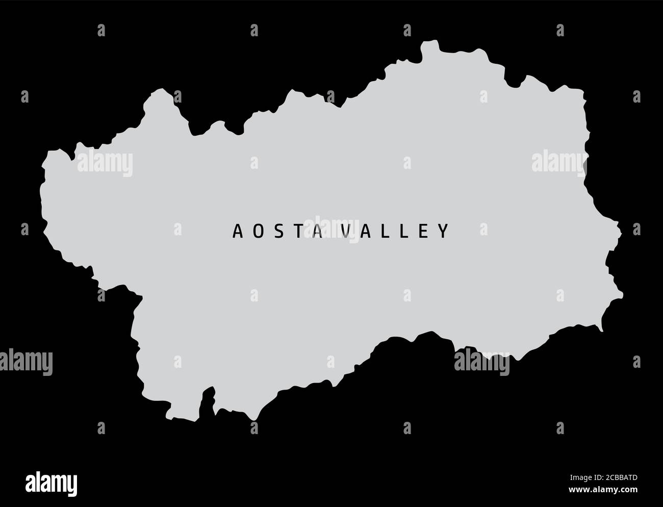 Aosta Valley region map Stock Vector Image & Art - Alamy