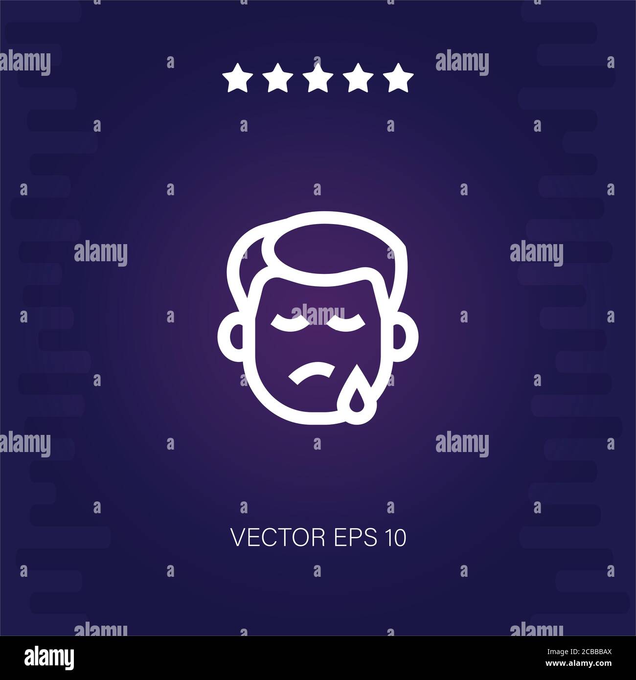 crying vector icon modern illustration Stock Vector Image & Art - Alamy