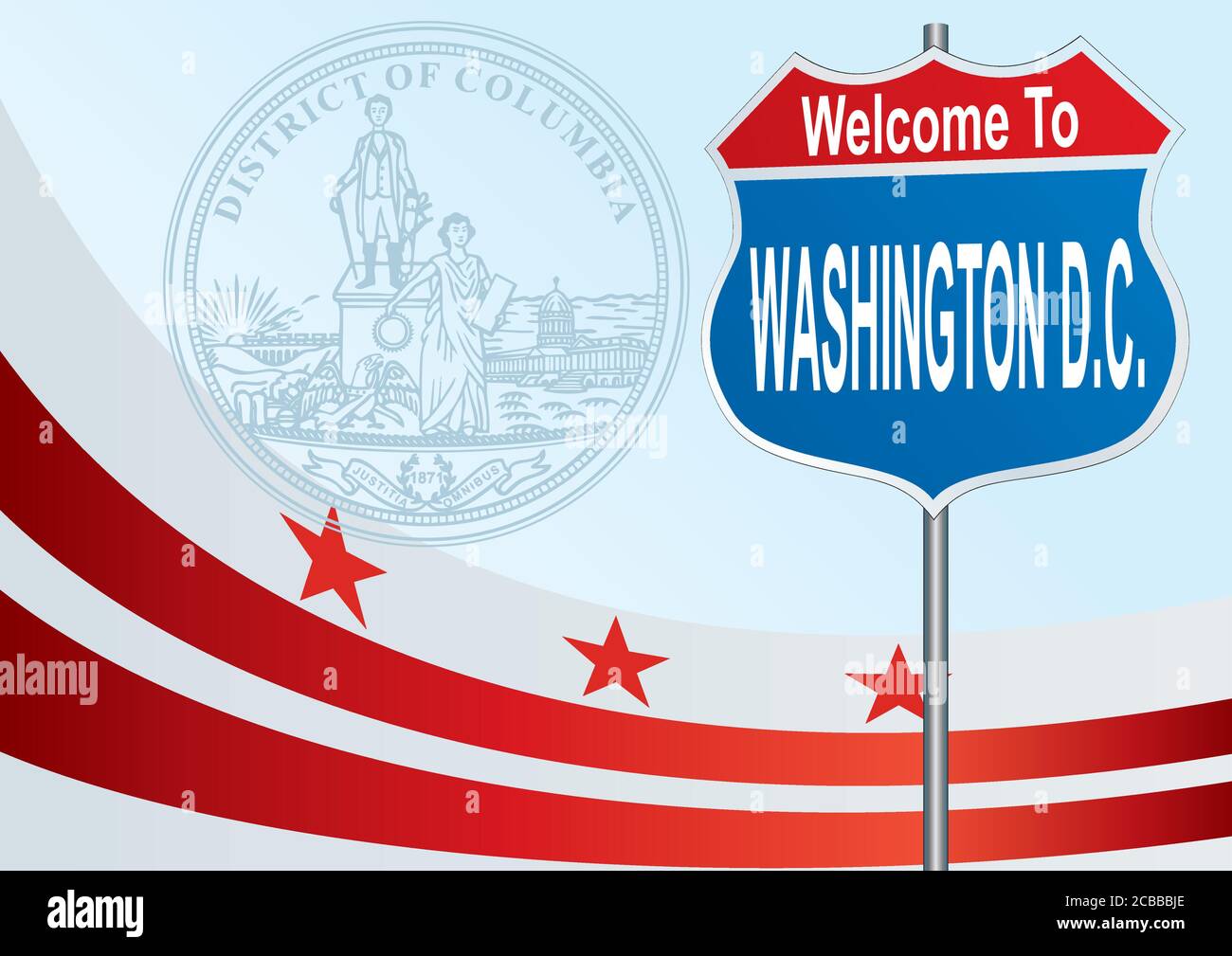 road sign Welcome to the Washington, D.C Stock Vector Image & Art - Alamy