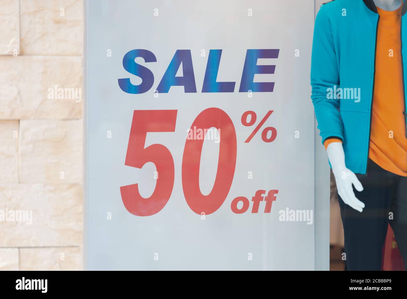 Big poster on showcase store hi-res stock photography and images - Alamy