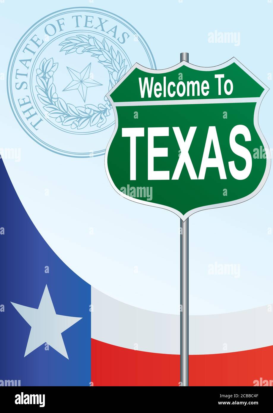 Welcome texas road sign Stock Vector Images - Alamy