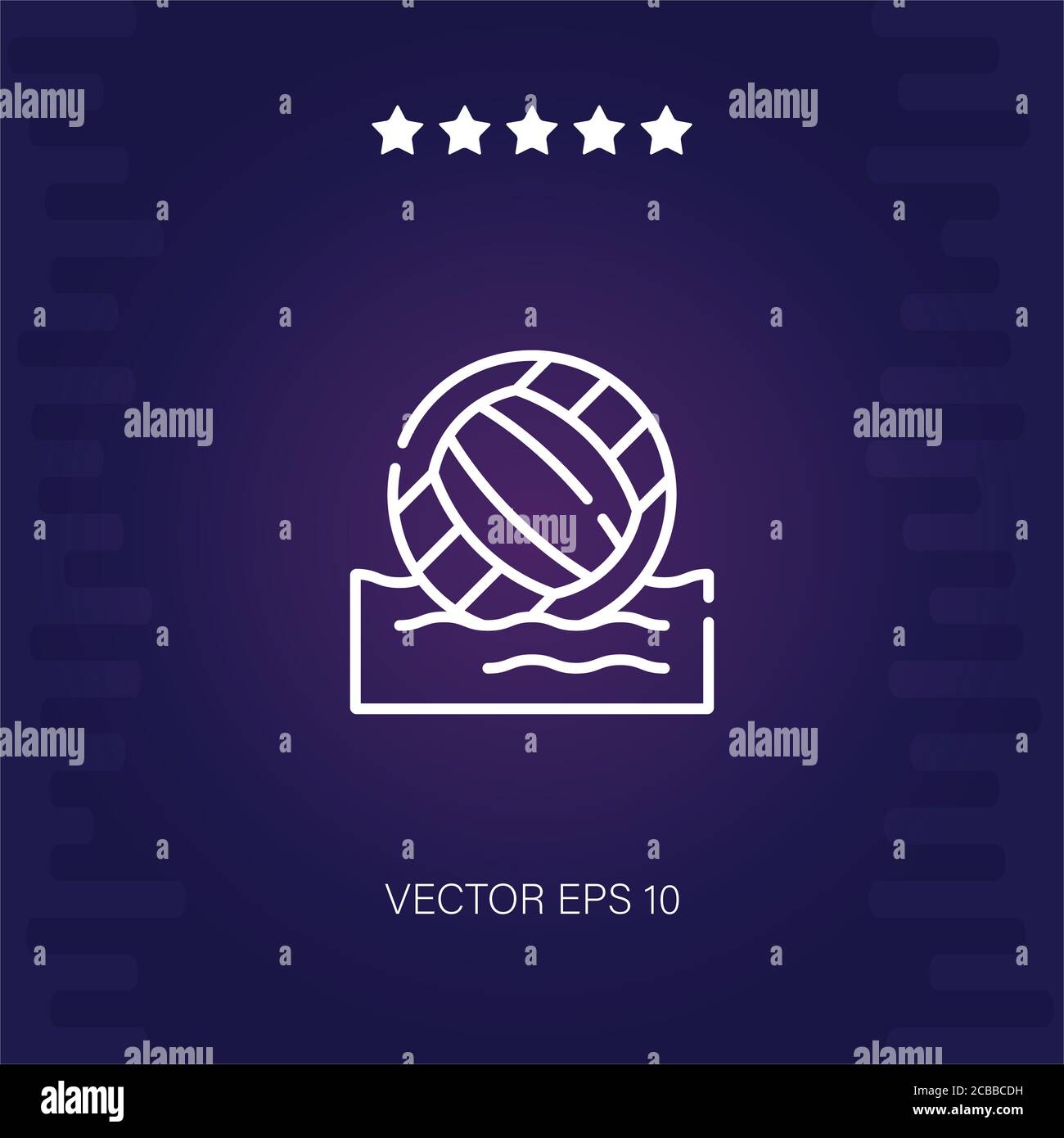 water volleyball vector icon modern illustration Stock Vector Image ...