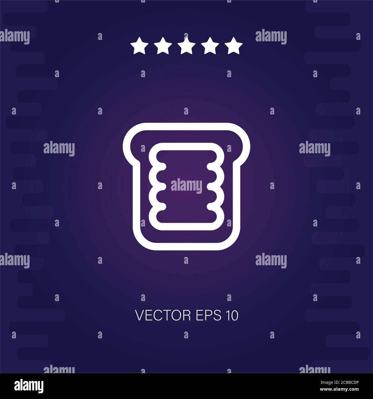 toast vector icon modern illustration Stock Vector Image & Art - Alamy