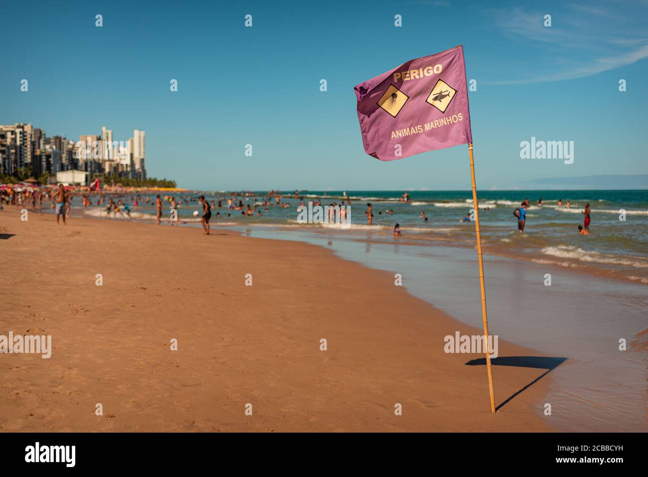 Shark danger flag hi-res stock photography and images - Alamy