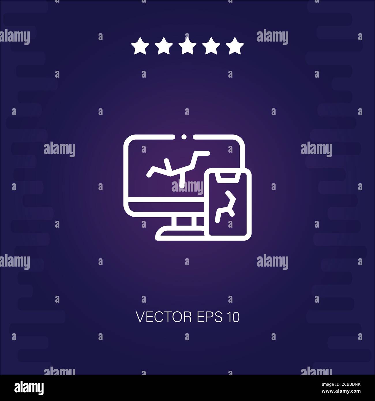 broken vector icon modern illustration Stock Vector Image & Art - Alamy