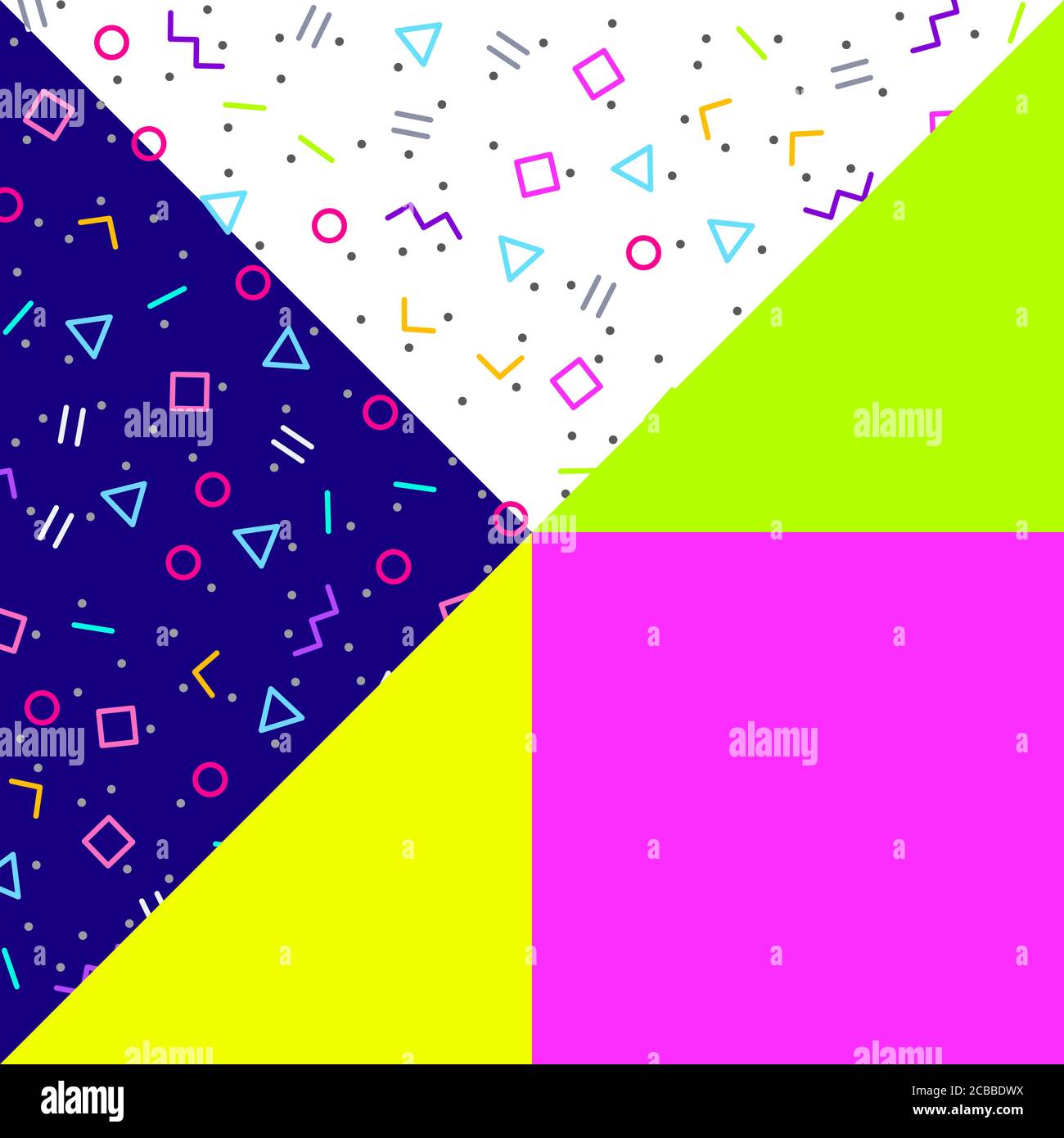 1980s vector geometric shapes hi-res stock photography and images - Alamy