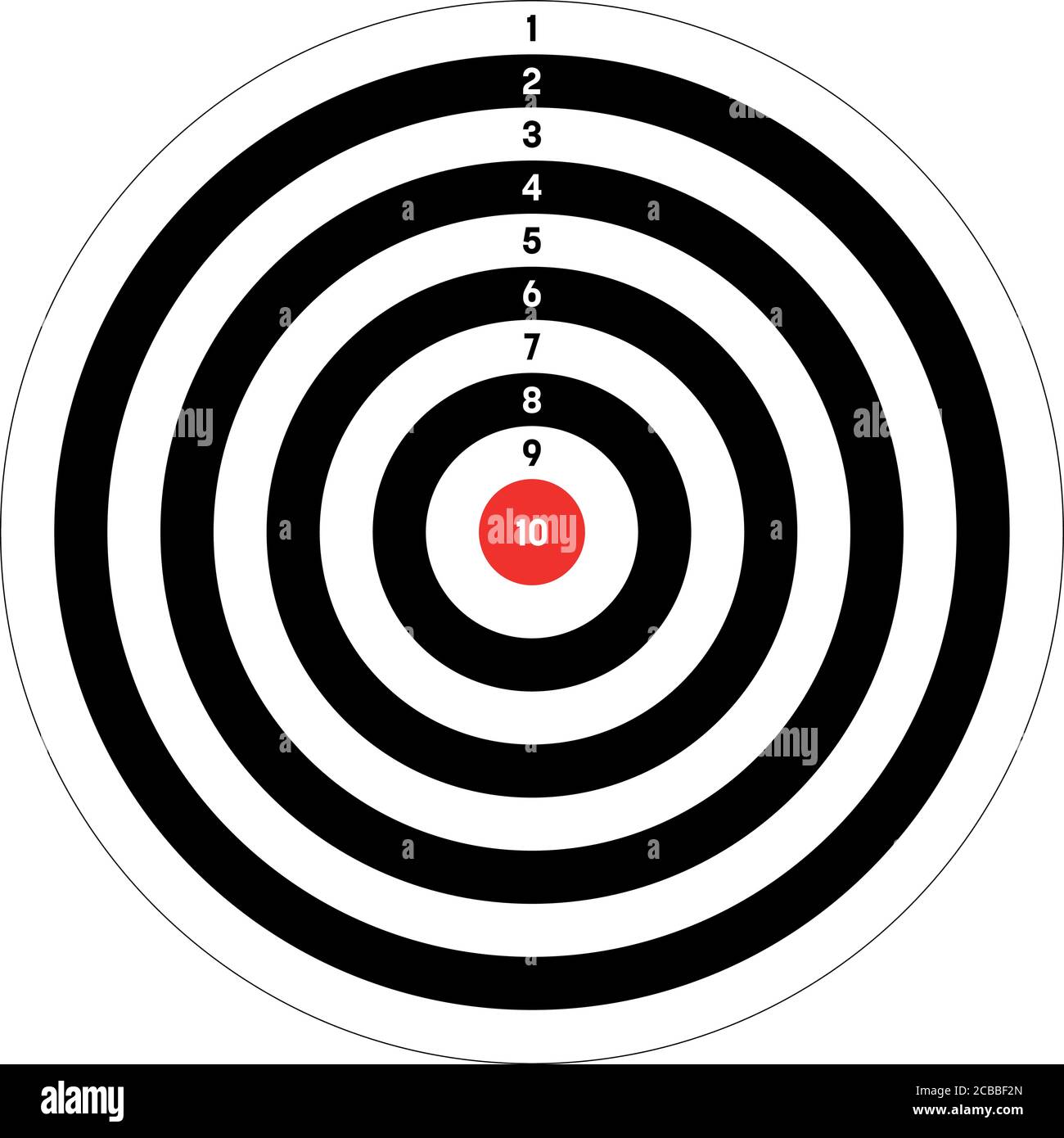 Black target with red point in the centre. Hunting, shooting sport or ...