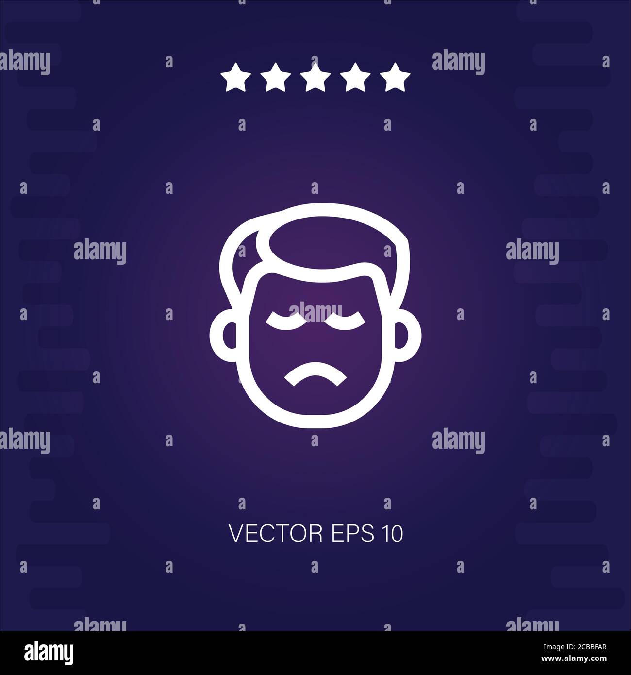 sad vector icon modern illustration Stock Vector Image & Art - Alamy