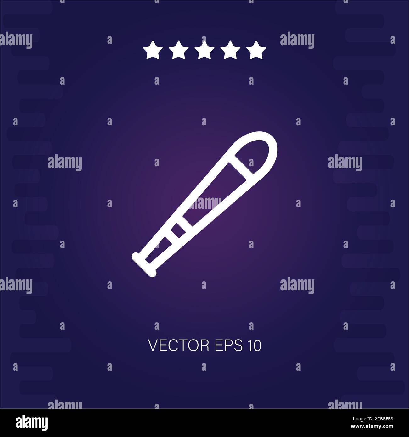 baseball bat vector icon modern illustration Stock Vector Image & Art ...