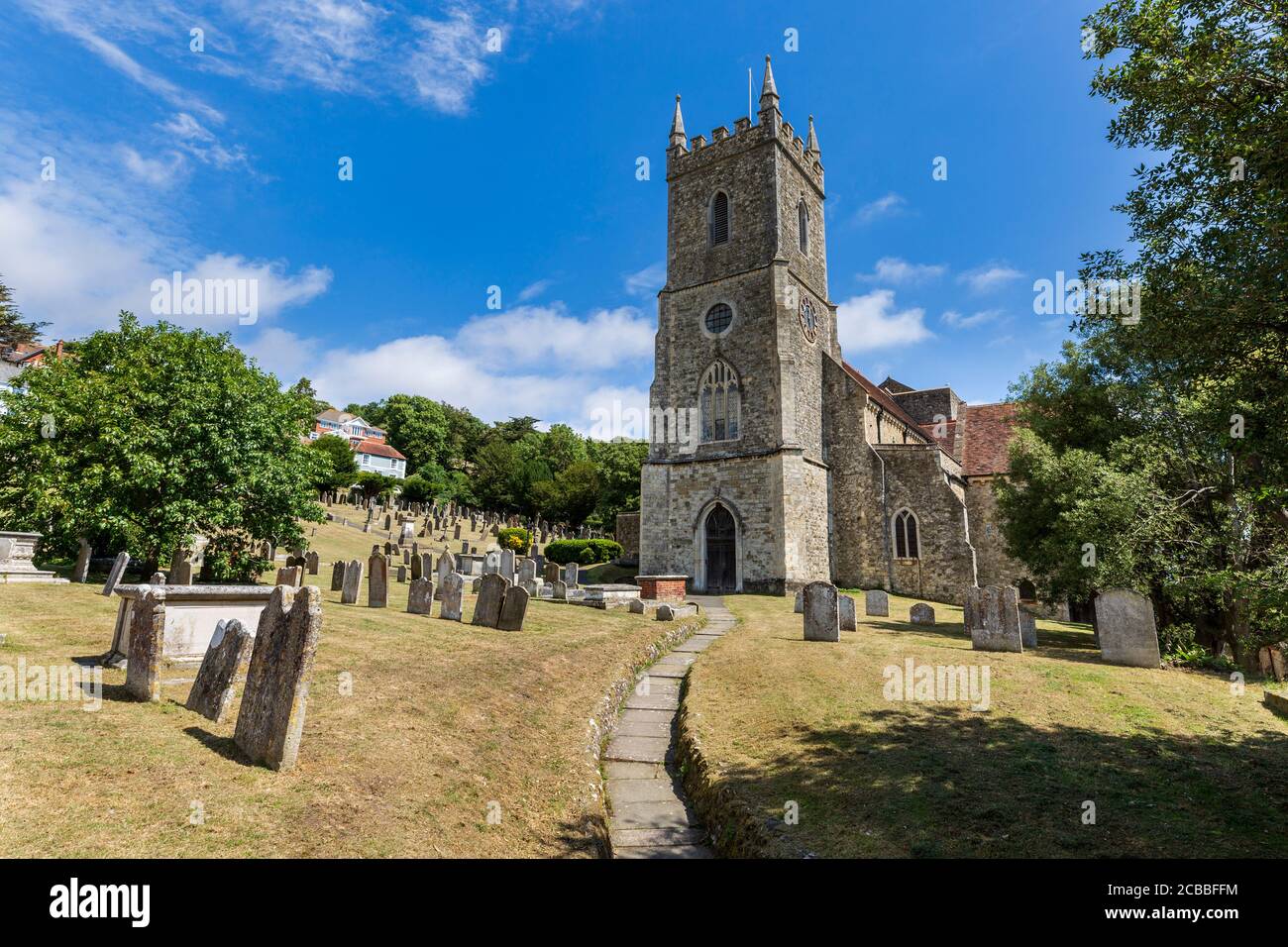 The 11th century church of St Leonard's with famous crypt, Hythe ...