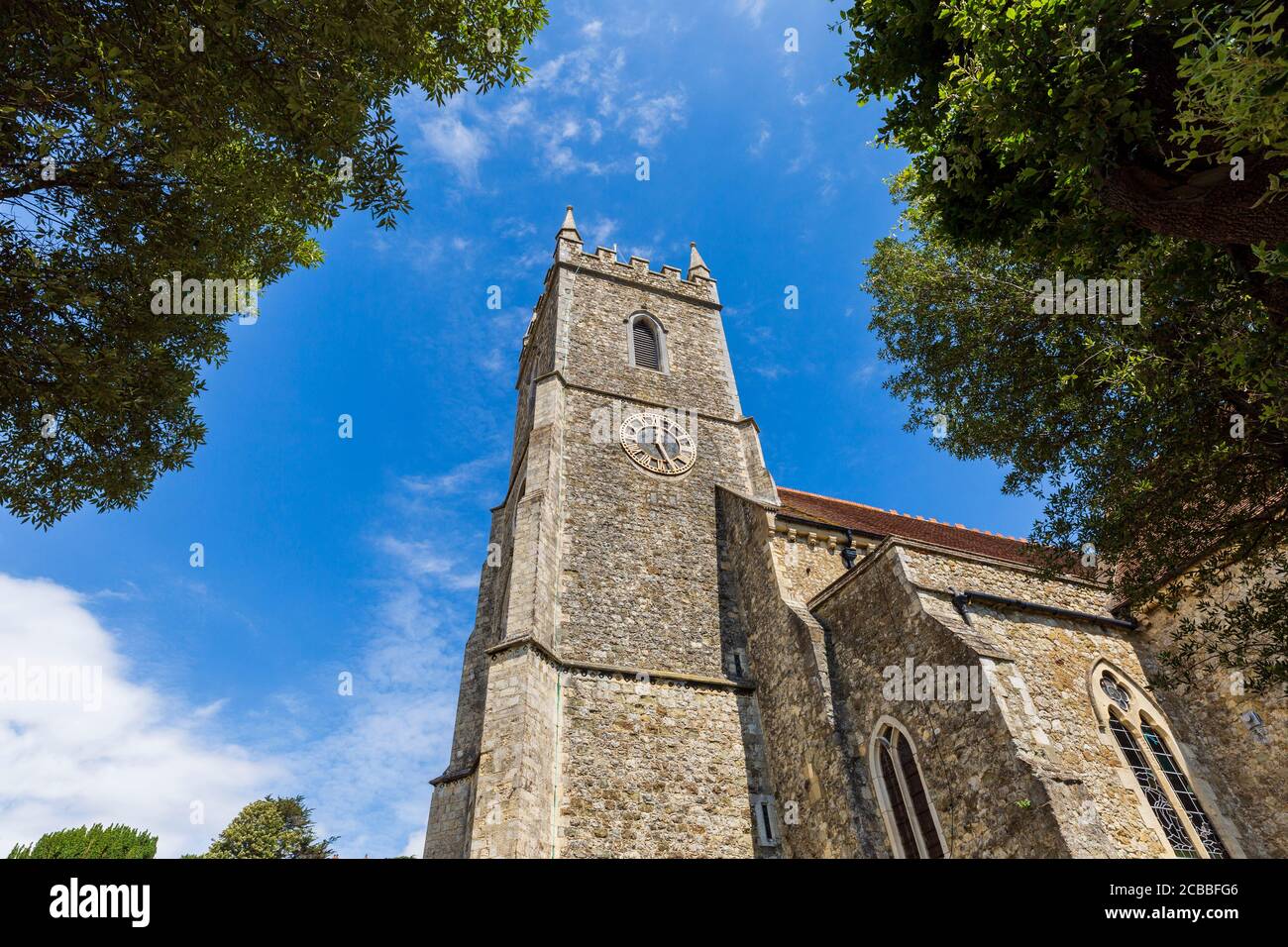 The 11th century church of St Leonard's with famous crypt, Hythe ...