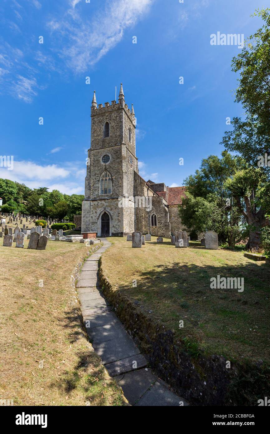 The 11th century church of St Leonard's with famous crypt, Hythe ...