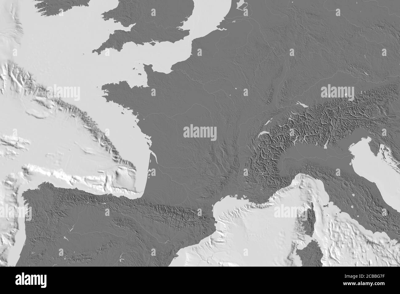 France map 3d rendering Black and White Stock Photos & Images - Alamy