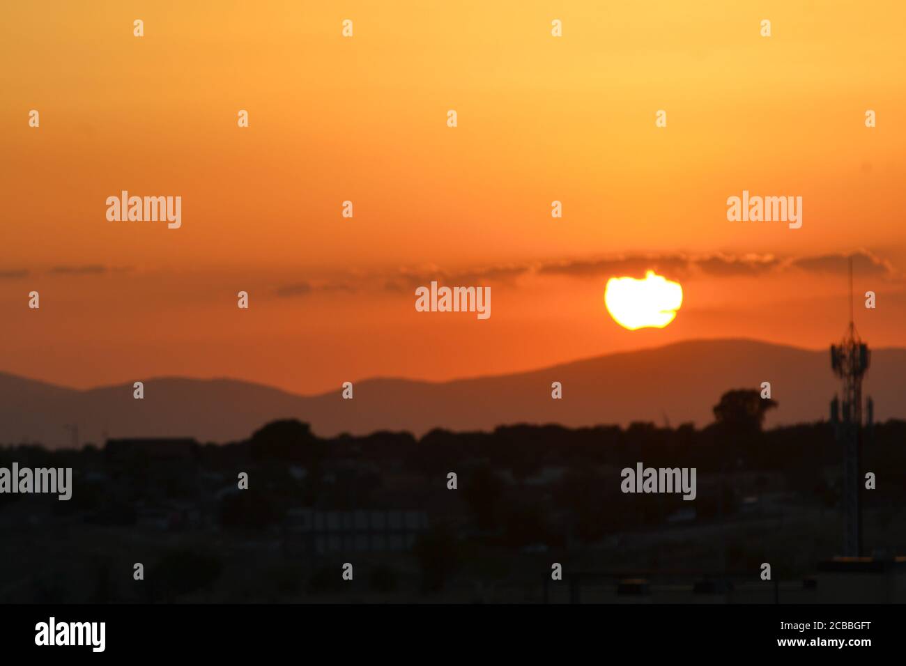 Solar eclipse in the city of Madrid, Spain, Europe Stock Photo - Alamy