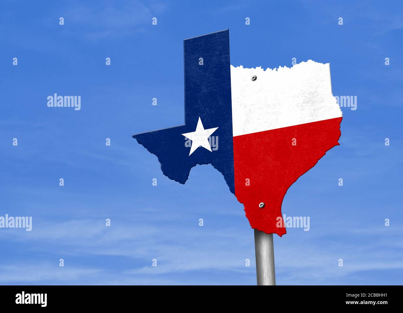 Texas state road sign map hi-res stock photography and images - Alamy