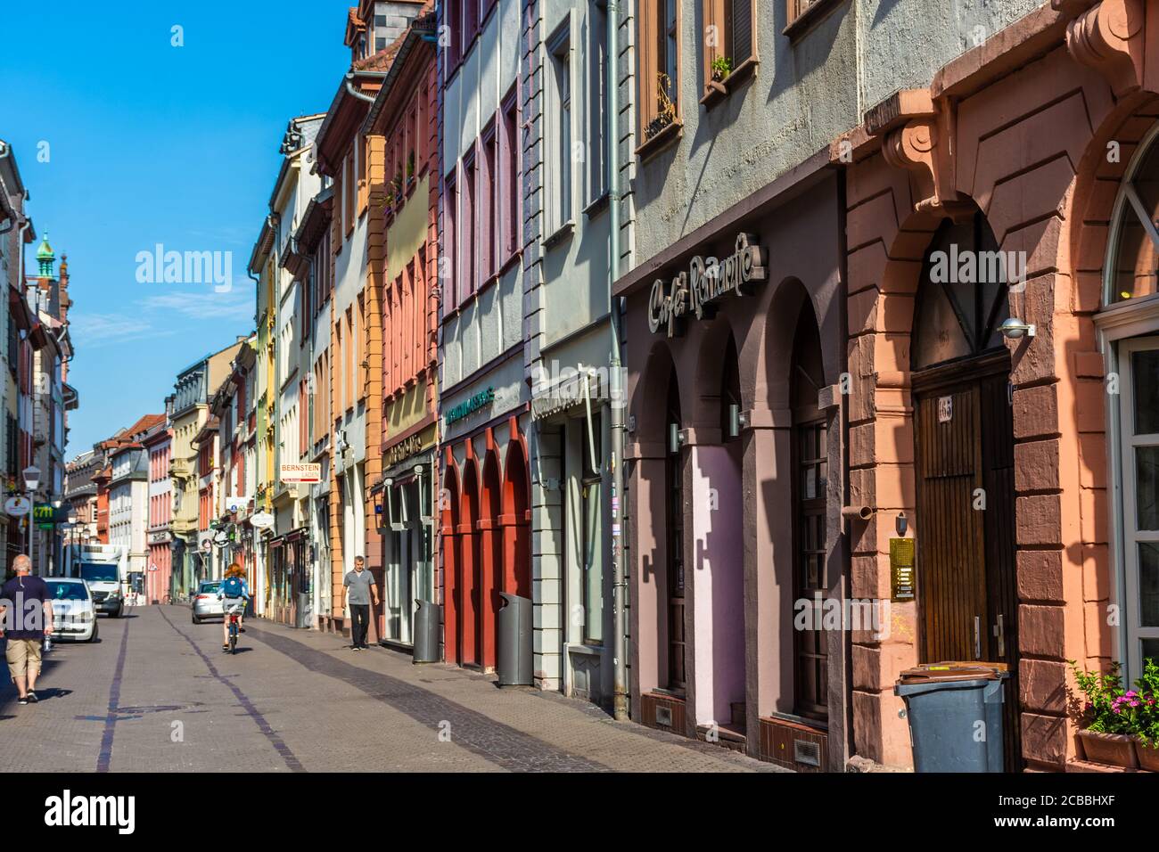 HEIDELBERG, GERMANY, 20 JULY 2020: Street in the city center of ...