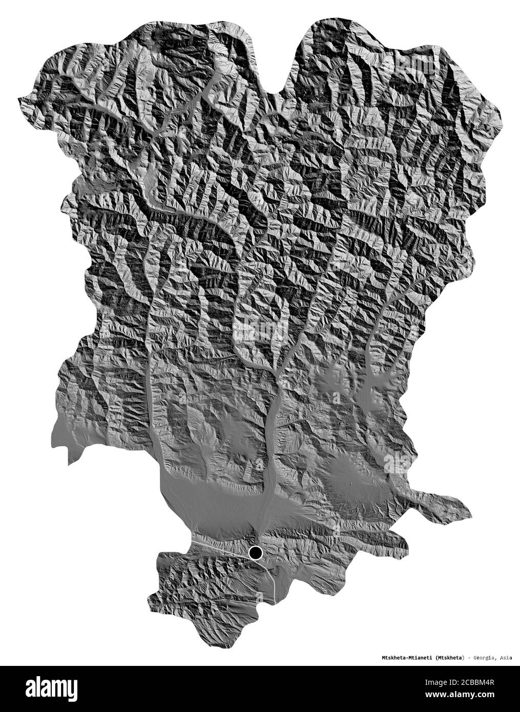 Shape of Mtskheta-Mtianeti, region of Georgia, with its capital ...