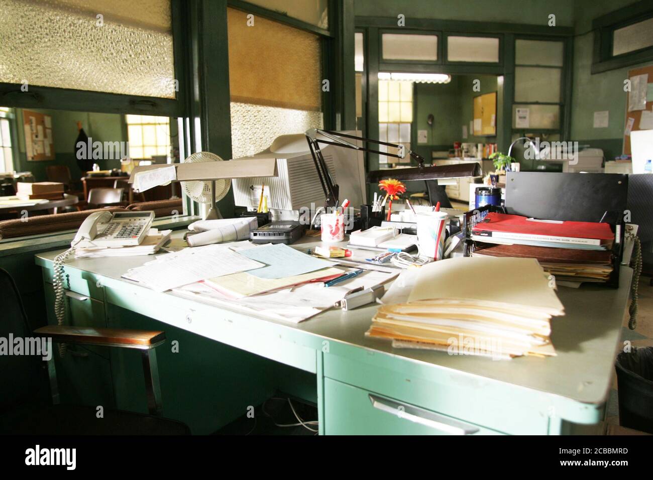 USA. Filming set ( police station ) of the ©HBO TV series : The Wire ...