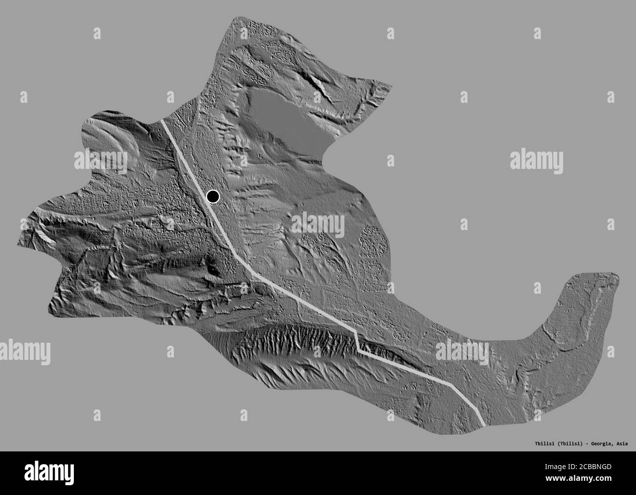 Shape of Tbilisi, independent city of Georgia, with its capital ...