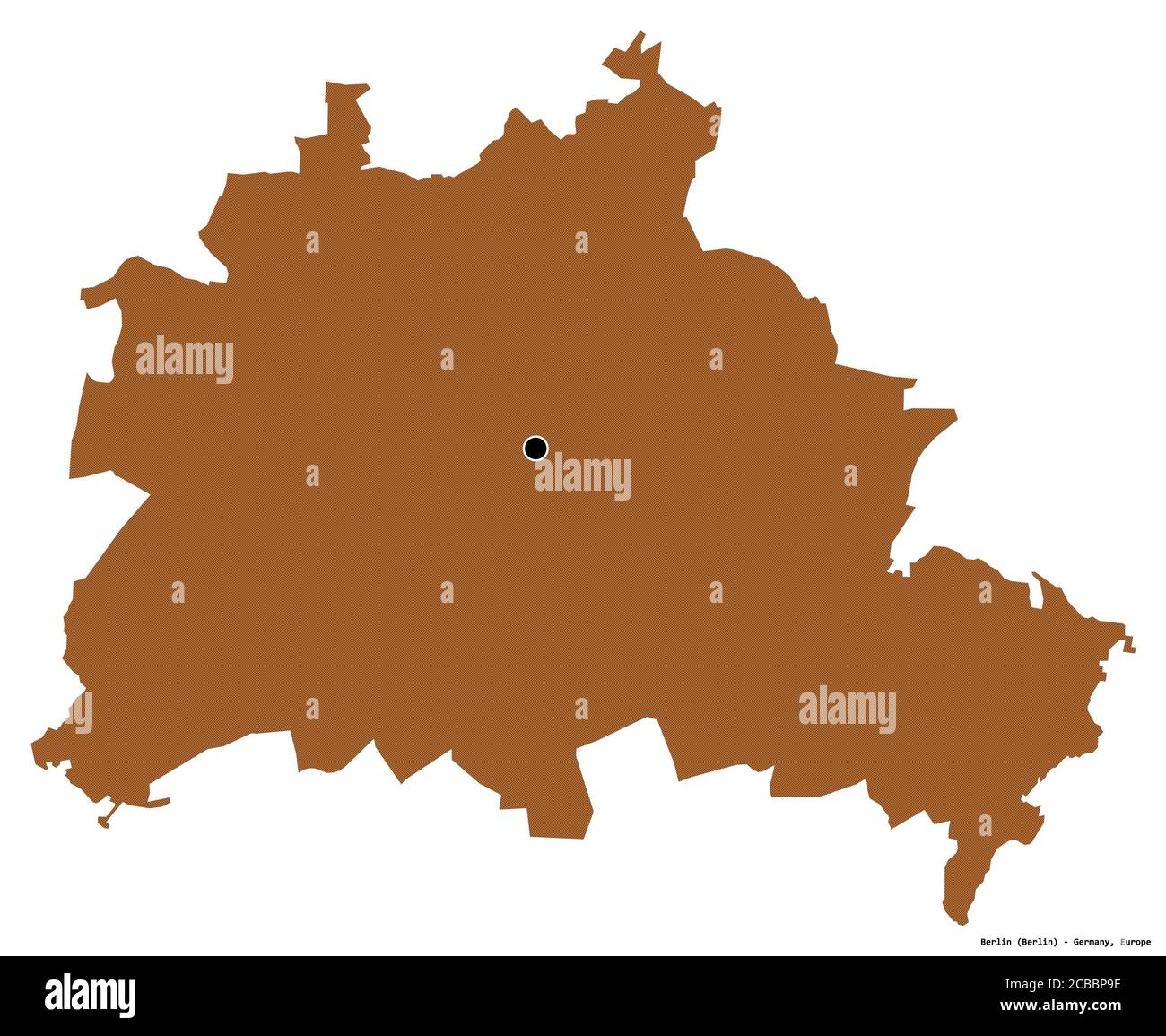 Shape Of Berlin State Of Germany With Its Capital Isolated On White shape-of-berlin-state-of-germany-with-its-capital-isolated-on-white