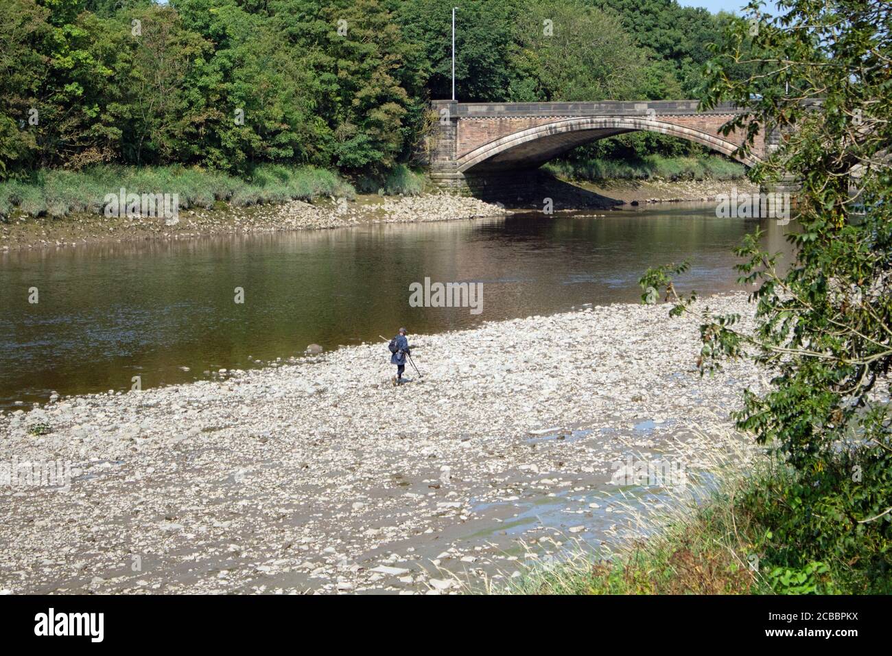 Low tide River Ribble and the old Liverpool Road Bridge Stock Photo - Alamy