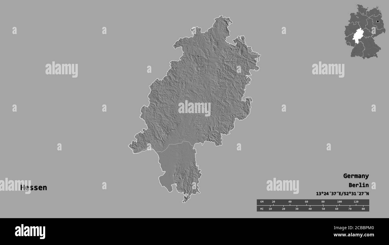 Hessen map Black and White Stock Photos & Images - Alamy
