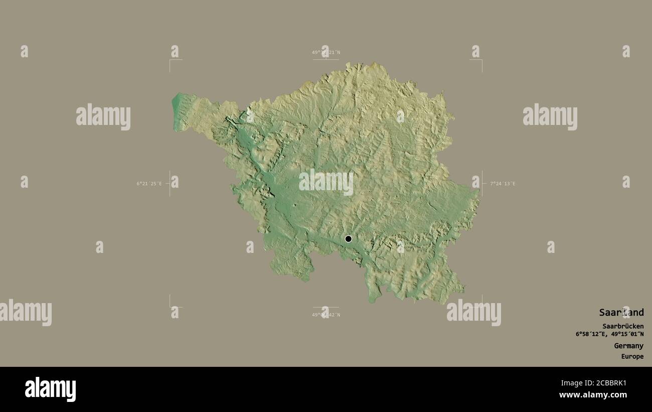 Saarbrücken administrative map hi-res stock photography and images - Alamy