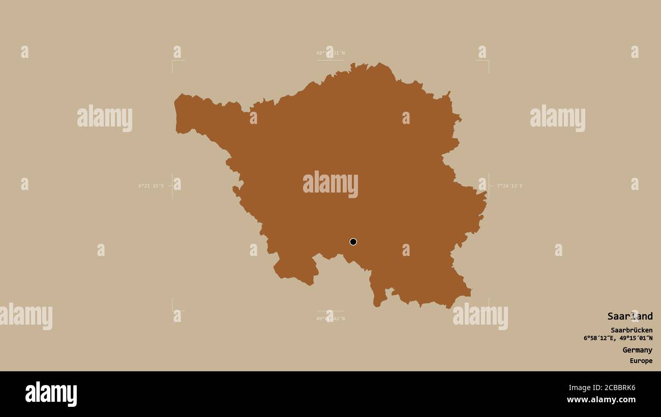 Saarbrücken administrative map hi-res stock photography and images - Alamy